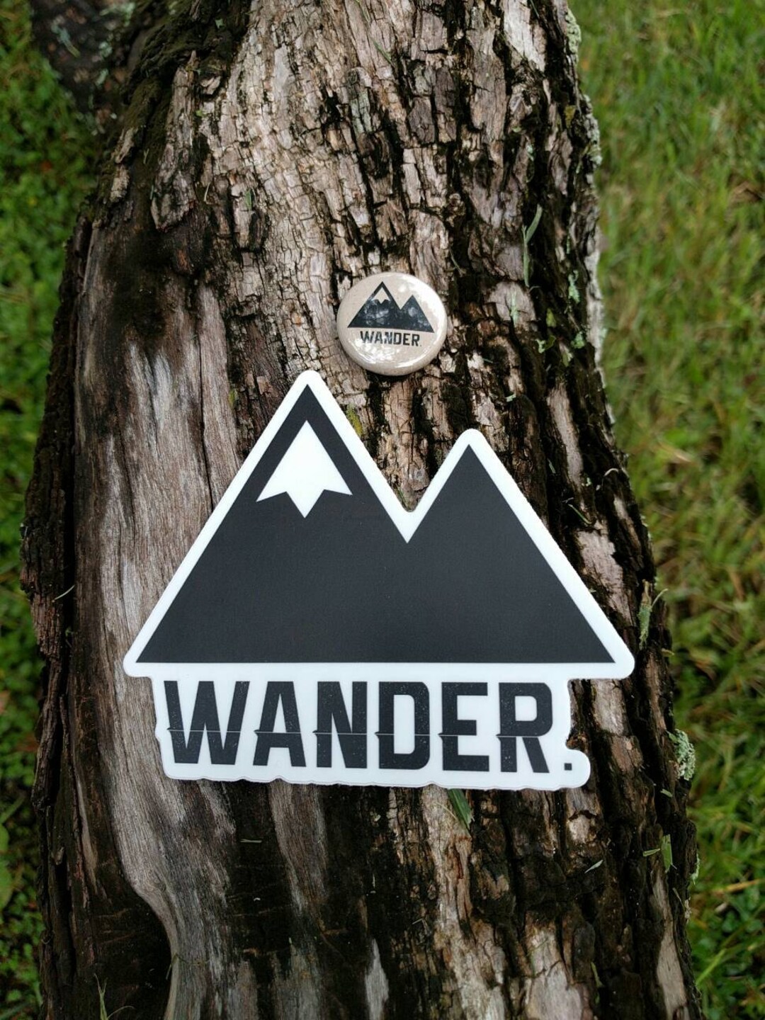 Wander Sticker & Button Set, Adventure Travel Decal - Etsy