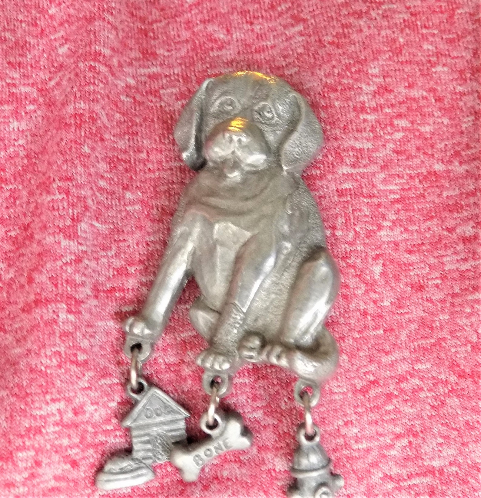 Pewter Puppy Dog Brooch Labrador Puppy Doghouse Bone - Etsy