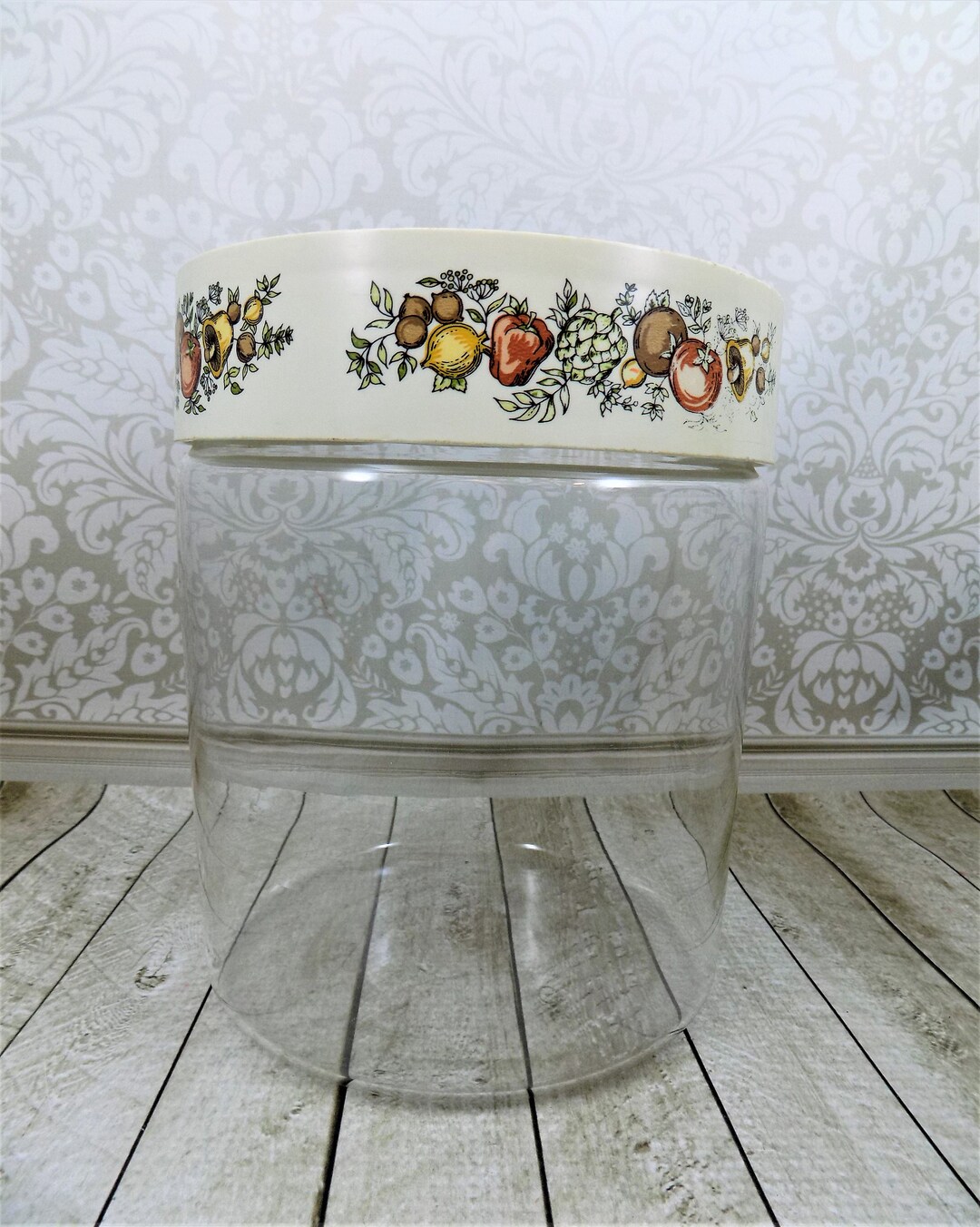 Pyrex Spice of Life, Clear Glass Canister, See and Store, Vintage ...