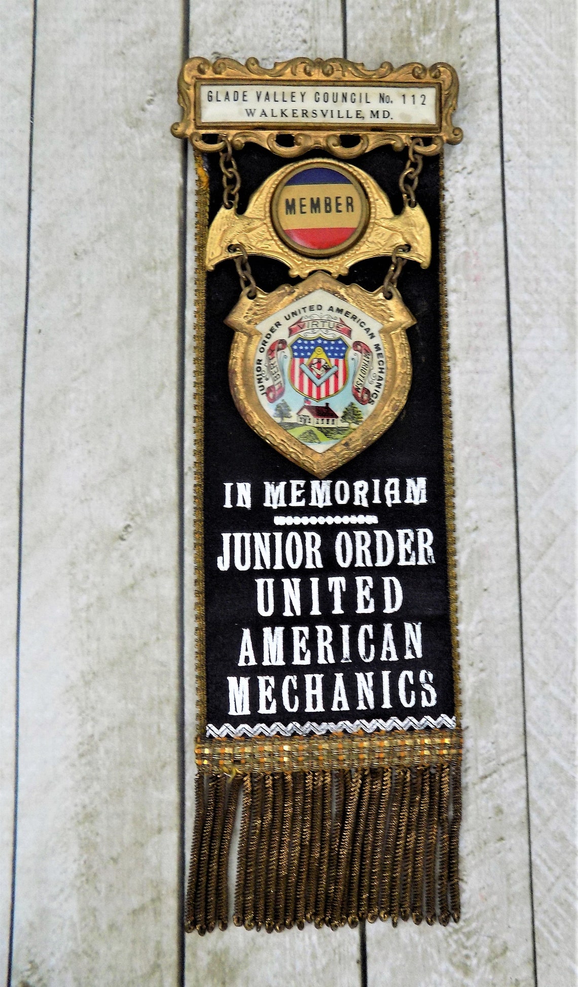 Junior Order United American Mechanics Member Medal Ribbon - Etsy