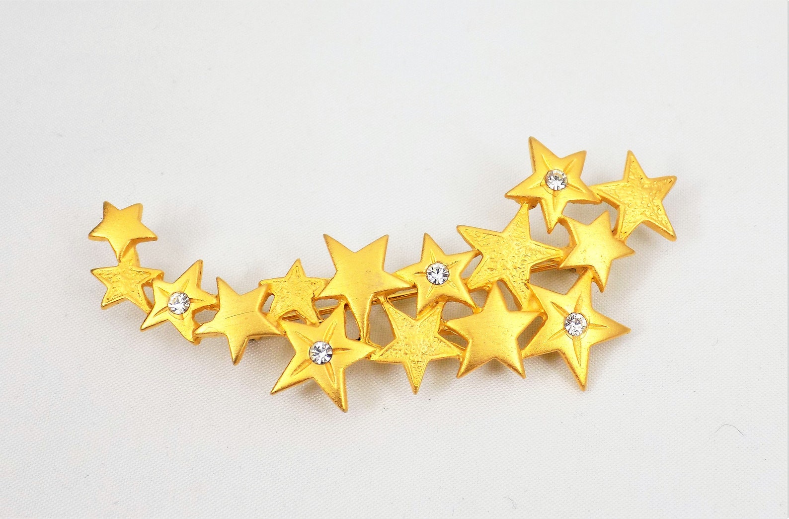 JJ Stars Spray Brooch Jonette Jewelry Gold Tone Vintage - Etsy