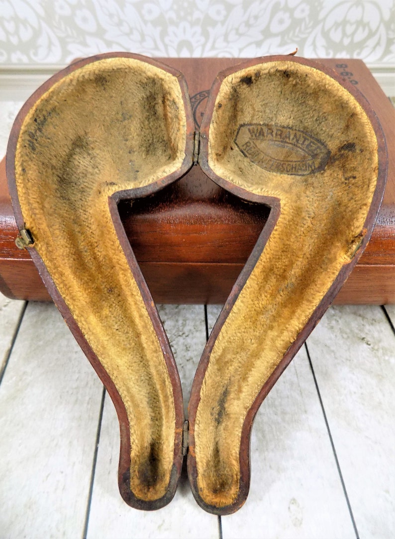 Vintage Leather Meerschaum Pipe Case, Reptile Design, Tobacciana - Etsy
