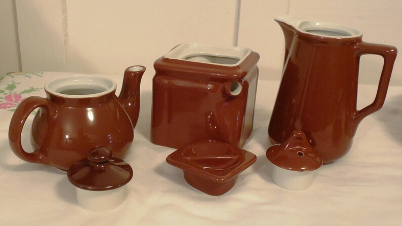 Hall Brown Restaurant Ware 7 Piece Assorted Serving Pieces 3 - Etsy