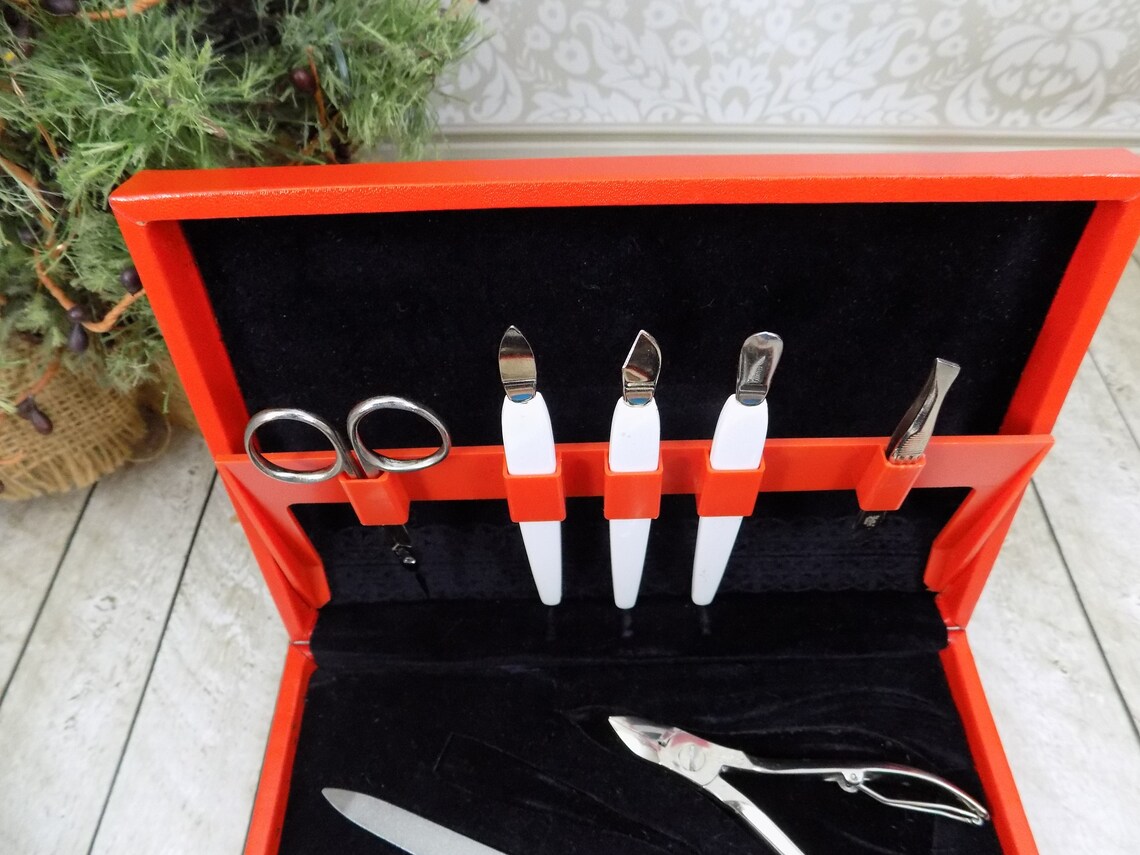Griffon German Manicure Set Red Box Made in Sweden German - Etsy