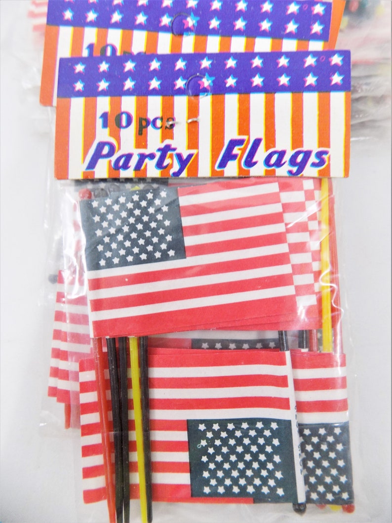 American Flag Party Picks 35 NOS Packages 350 Party Picks - Etsy