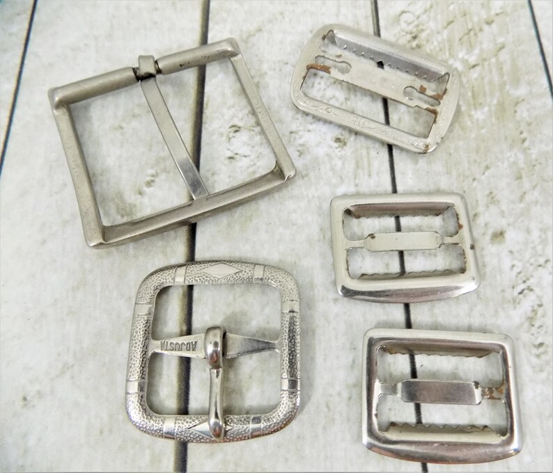 Metal Buckles Variety of Sizes Styles Lot of 8 Two Brass | Etsy