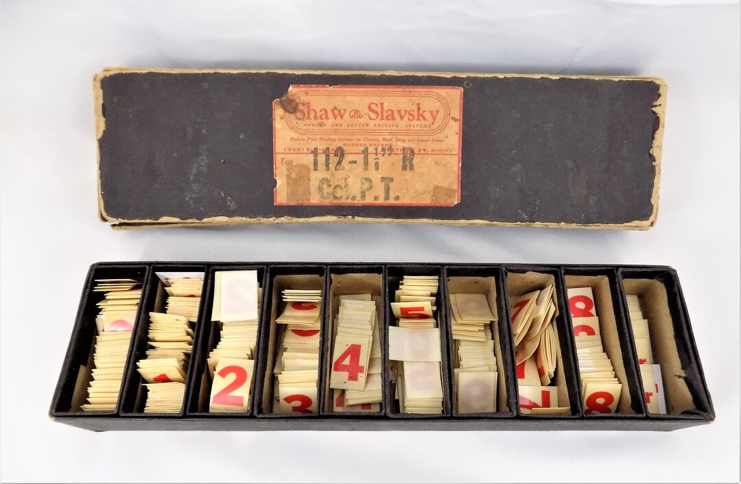 Shaw & Slavsky Pricing Numbers, Price Marking, Store Pricing, Original ...