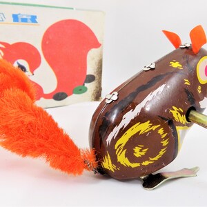 Wind up Squirrel, Litho Toy, With Key, Clock Work, Working Toy, Brown ...