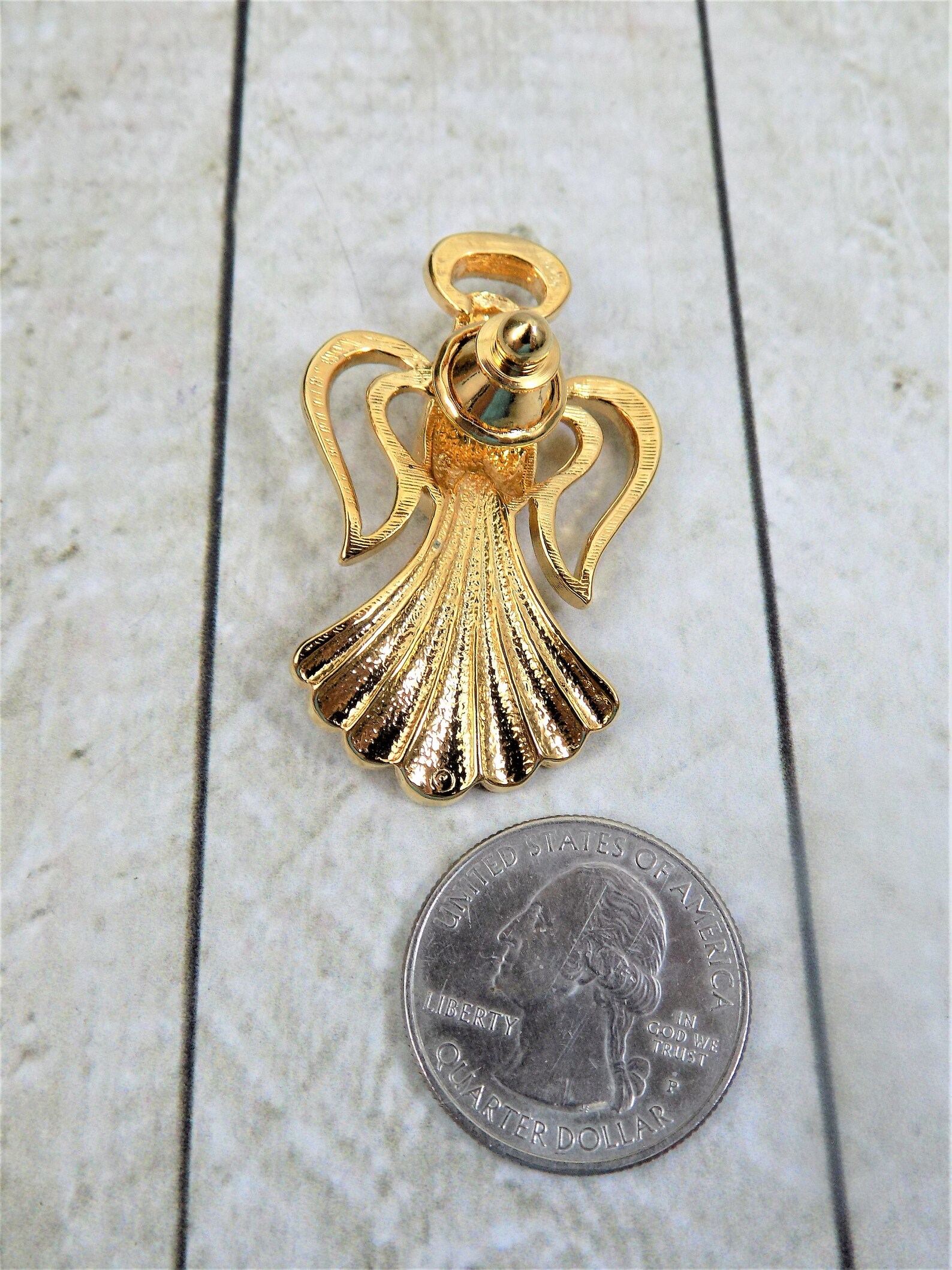 Avon Heavenly Angel Pin Polished Gold Tone Glass Stone | Etsy