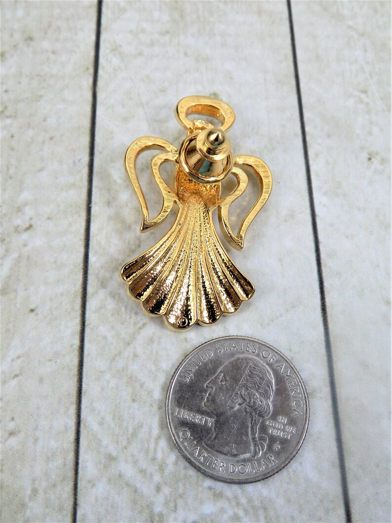 Avon Heavenly Angel Pin Polished Gold Tone Glass Stone | Etsy