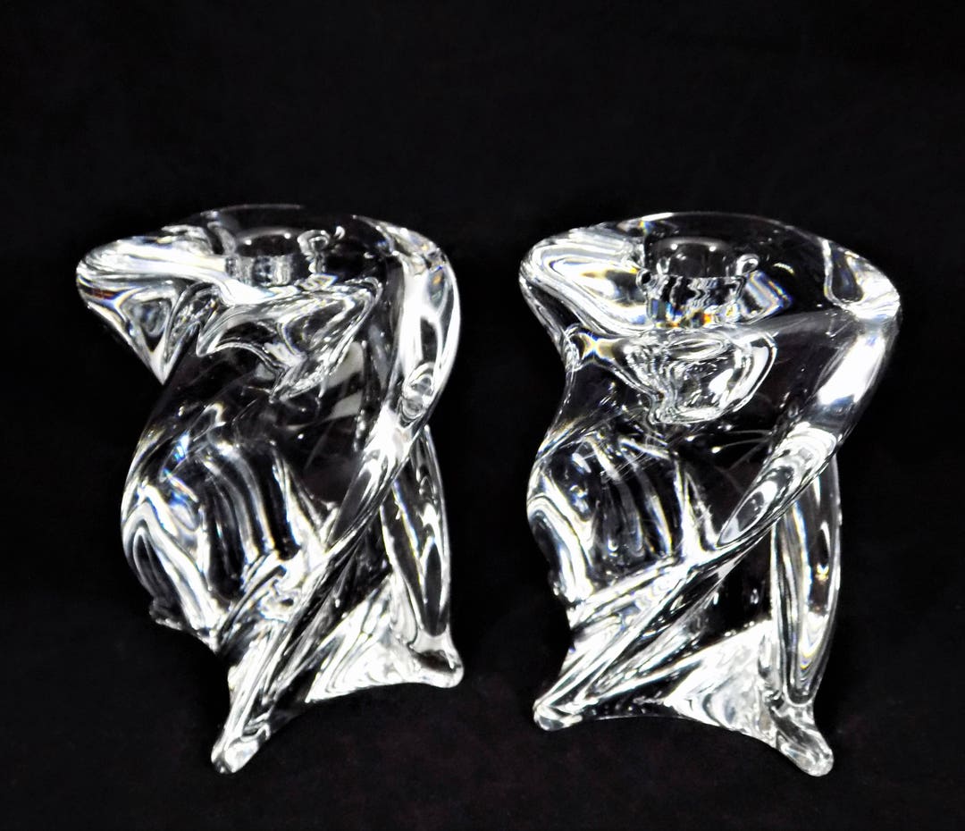 Crystal Candlestick Holders, Saint Louis Isabelle, One Pair, French Art ...