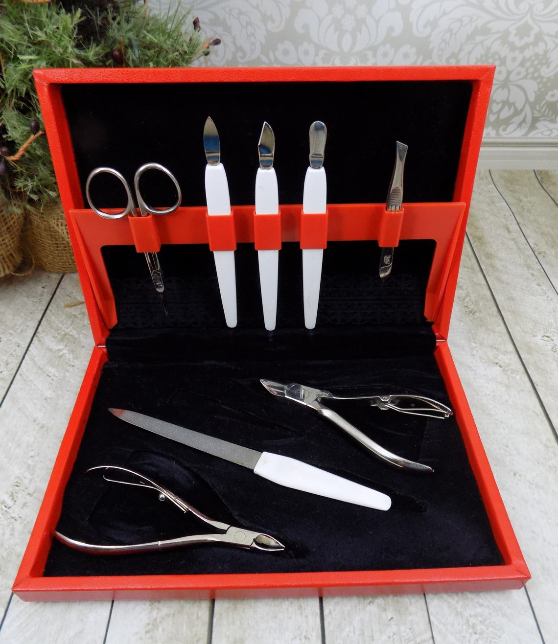 Griffon German Manicure Set Red Box Made in Sweden German - Etsy