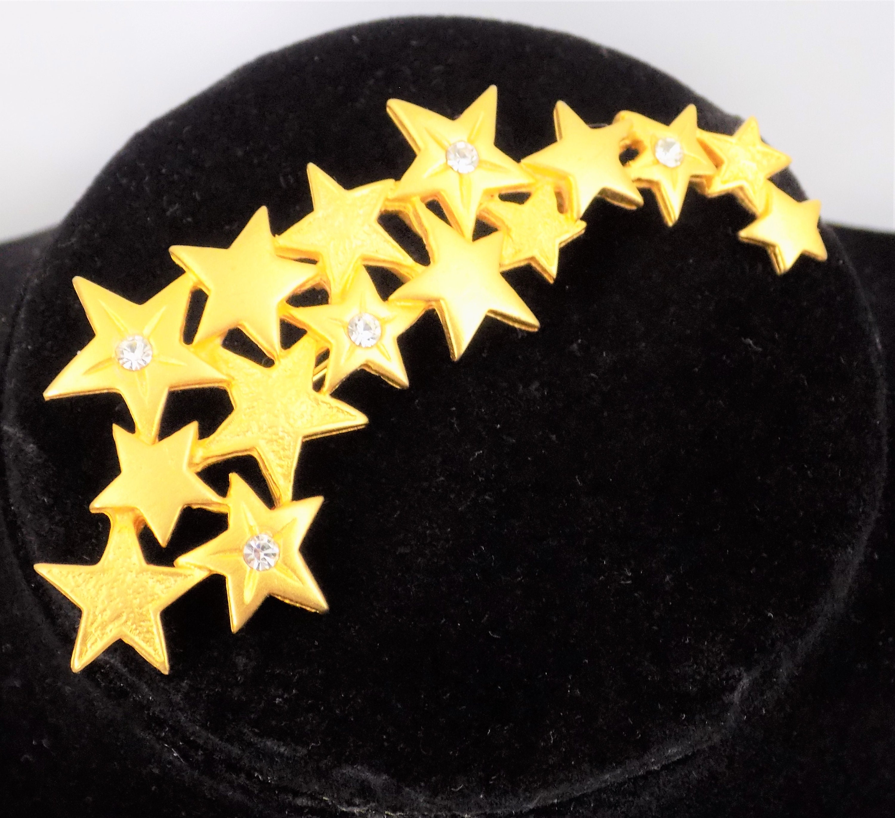JJ Stars Spray Brooch Jonette Jewelry Gold Tone Vintage - Etsy