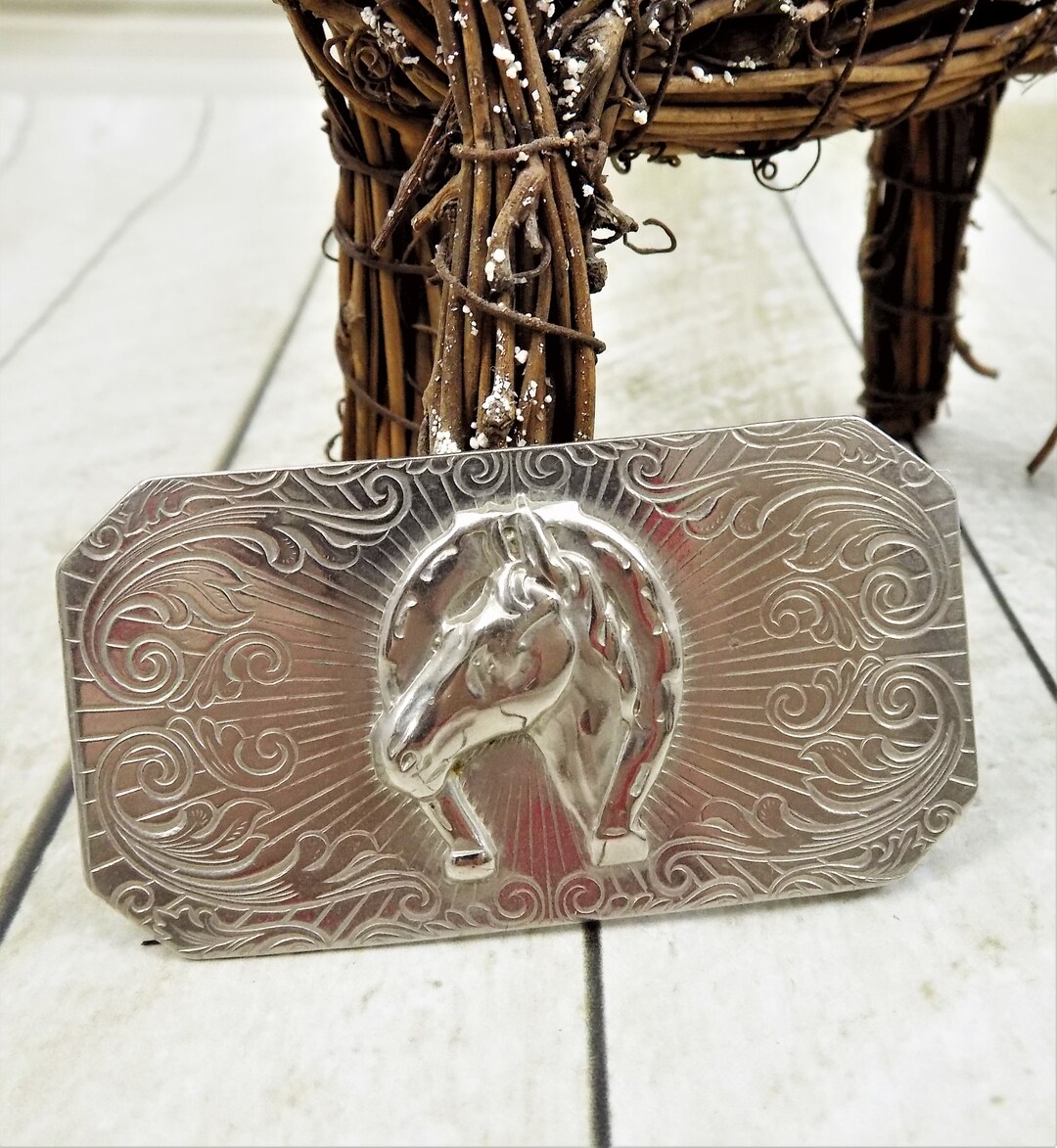 Horse Head Buckle, Small Silver, Anchor Buckle, Western Style ...