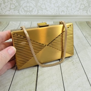 Marhill Carry All Compact, Gold Tone, Art Deco Style, Brazilian Chain ...