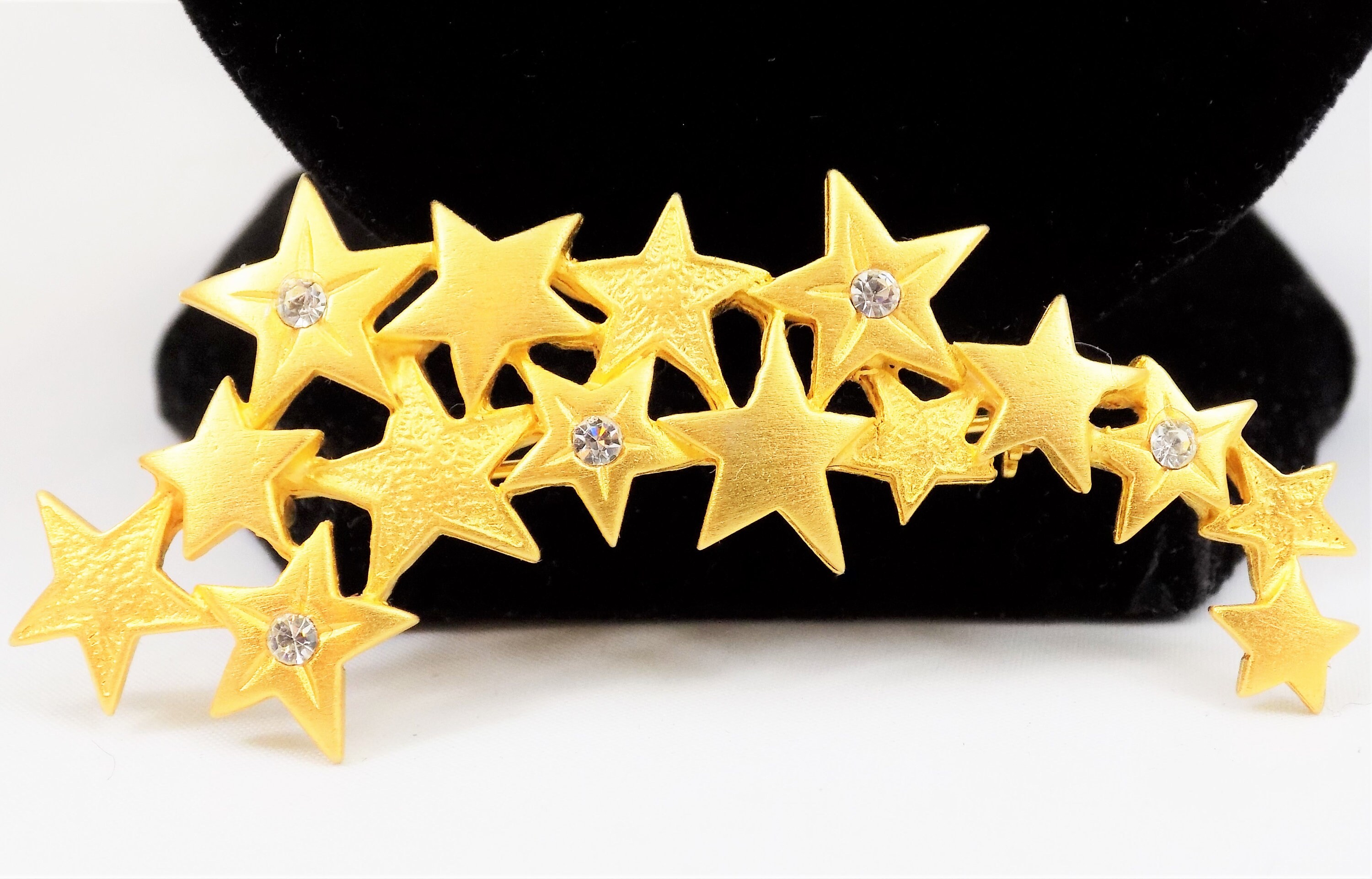 JJ Stars Spray Brooch Jonette Jewelry Gold Tone Vintage - Etsy