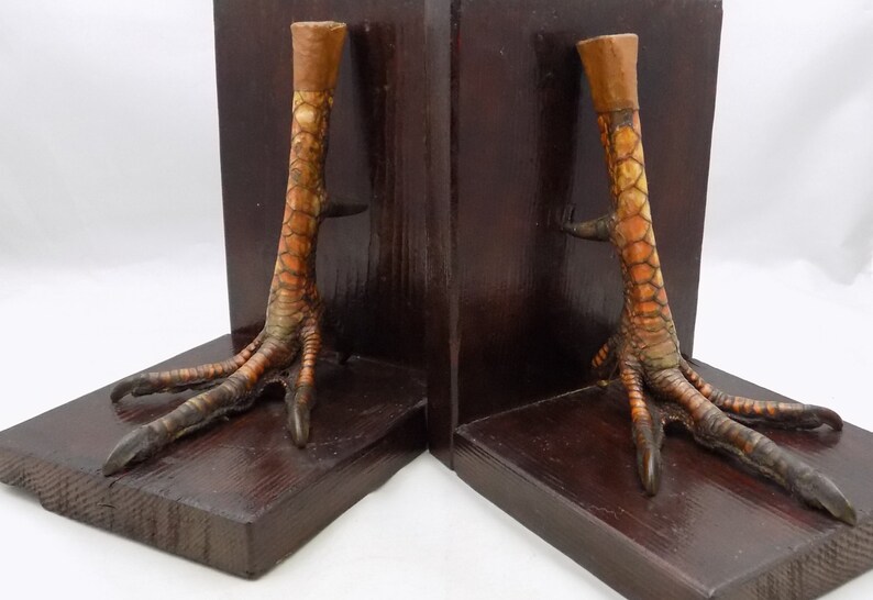 Taxidermy Turkey Feet Bookends 7 Tall Unusual | Etsy