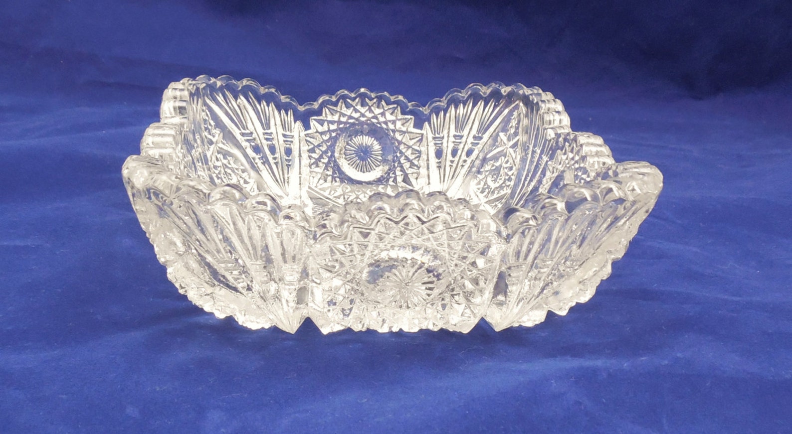 Imperial Glass Bowl by Lenox Sawtooth & Hobstar Pattern - Etsy