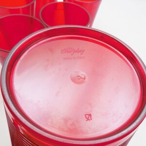 Red Plastic Pitcher With Tumblers 8 1/2" Pitcher With 5-5" Tumblers ...