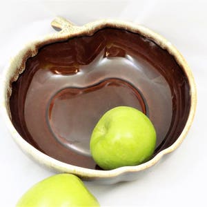 Brown Ceramic Apple Dish Apple Shape Large Apple Dish - Etsy