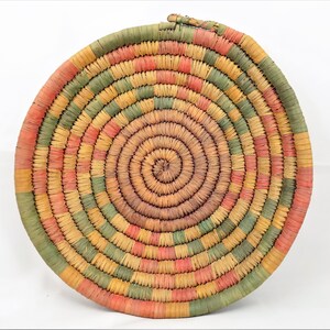 Panama Woven Basket, Colorful Fiber Weave, 1940s Travel Souvenir ...