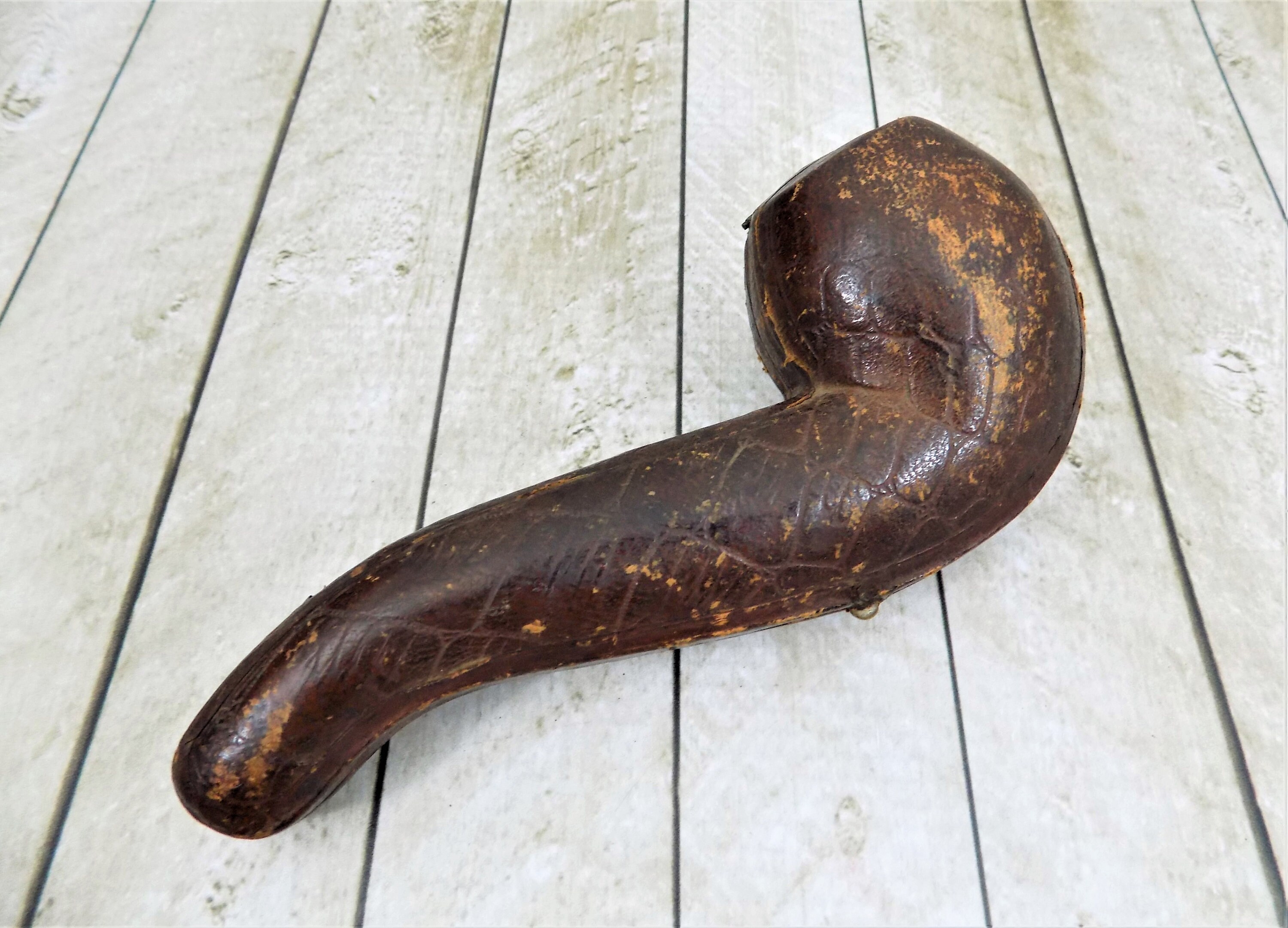 Vintage Leather Meerschaum Pipe Case, Reptile Design, Tobacciana - Etsy
