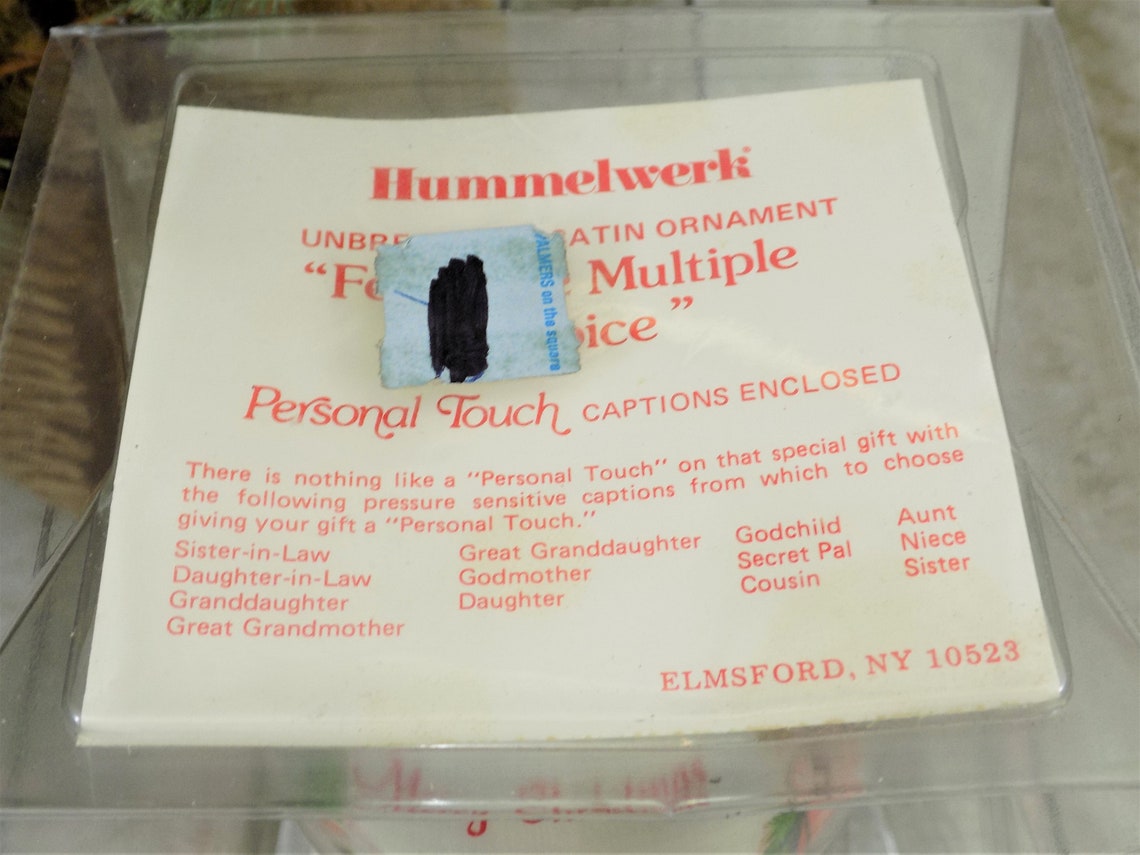 Hummelwerk Vintage Satin Ornament Feminine Multiple Choice | Etsy