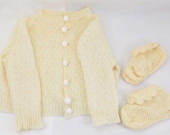 Cream Baby Sweater - Etsy