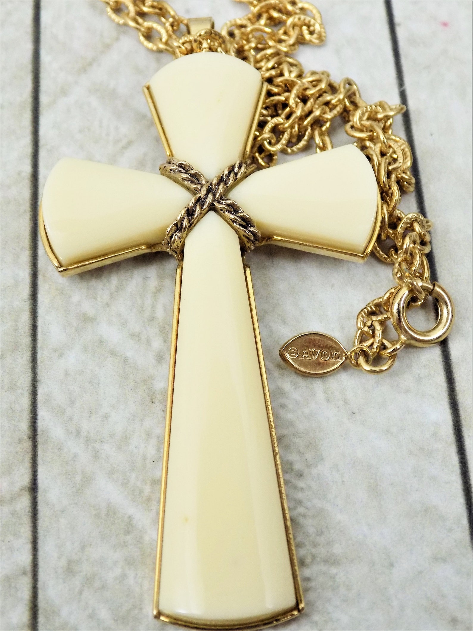 Avon Juliet Cross Gothic Design Cream Gold Accents 26 - Etsy