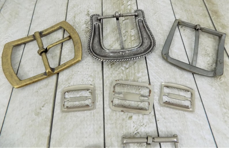 Metal Buckles Variety of Sizes Styles Lot of 8 Two Brass | Etsy