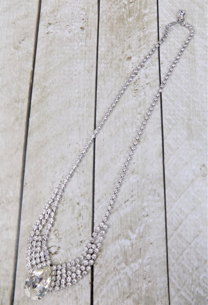 Eisenberg Ice Necklace Clear Crystal Stones Wedding Jewelry - Etsy