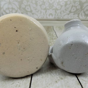 Stoneware Pottery, Pitcher, Vase, Blue Flowers, Bud Vase, Miniature ...