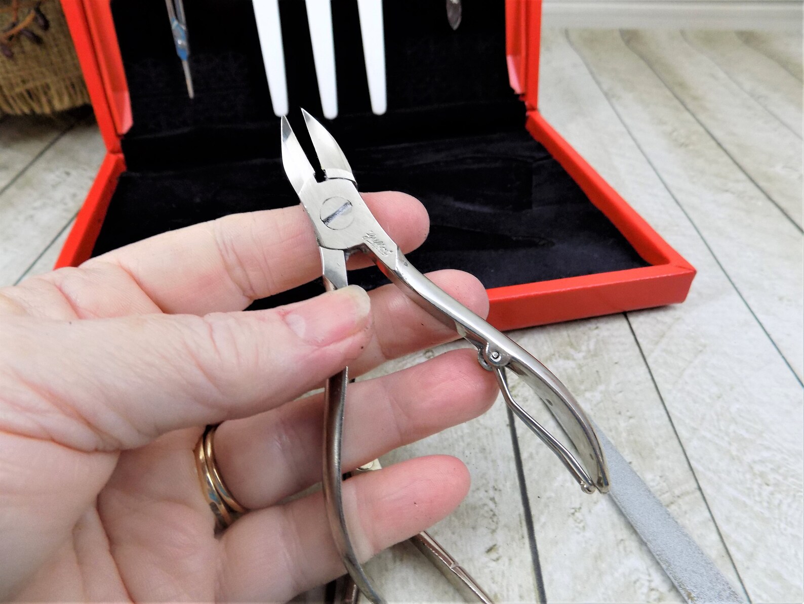 Griffon German Manicure Set Red Box Made in Sweden German - Etsy