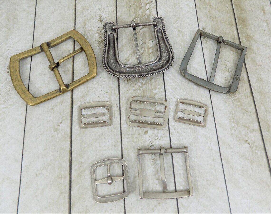 Metal Buckles Variety of Sizes Styles Lot of 8 Two Brass | Etsy