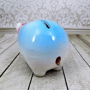 Piggy Bank, Ceramic Pig, Long Eyelashes, Slot on Top, Cute Bow, Vintage Banks - Etsy