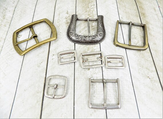 Metal Buckles Variety of Sizes Styles Lot of 8 Two Brass | Etsy