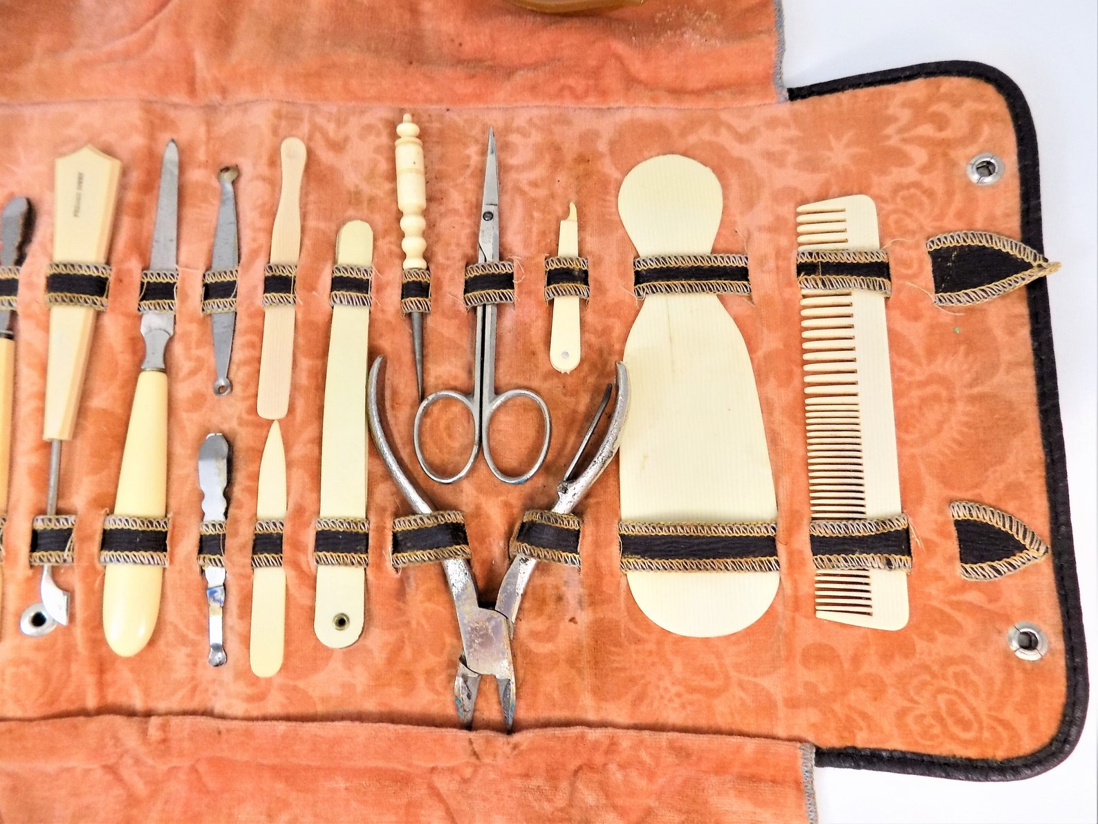 Antique French Ivory Manicure Set 22 Piece Travel Set With | Etsy
