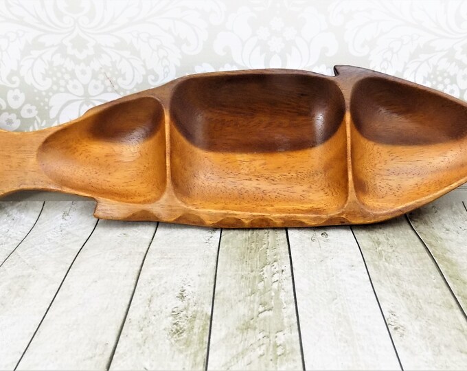 Leilani, Wood Fish Tray, Divided Sections, Semi Glossy, Fisherman Gifts ...