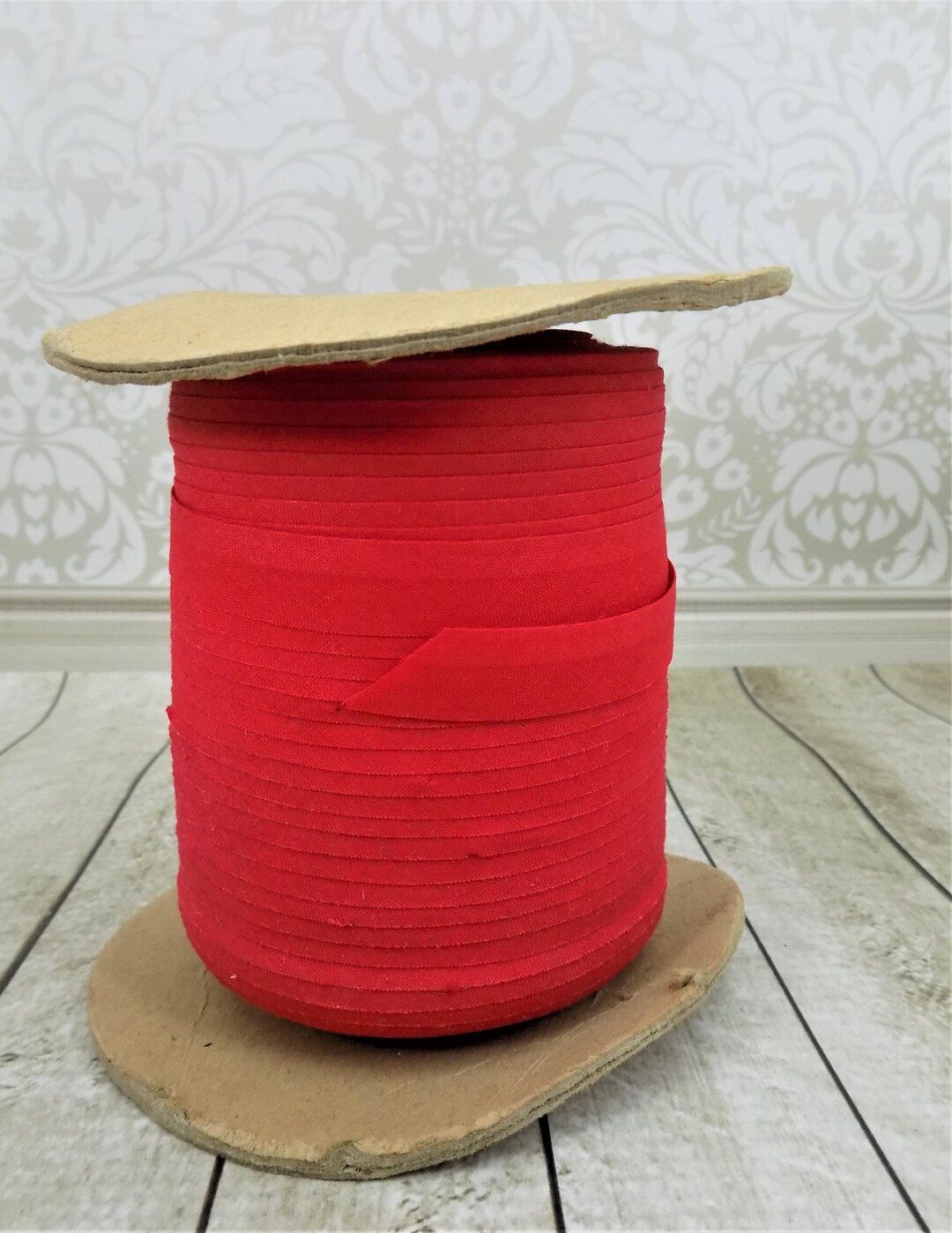 Red Single Bias Tape Folded on One Edge Original Spool 25 - Etsy