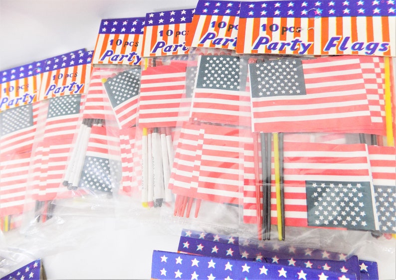 American Flag Party Picks 35 NOS Packages 350 Party Picks - Etsy