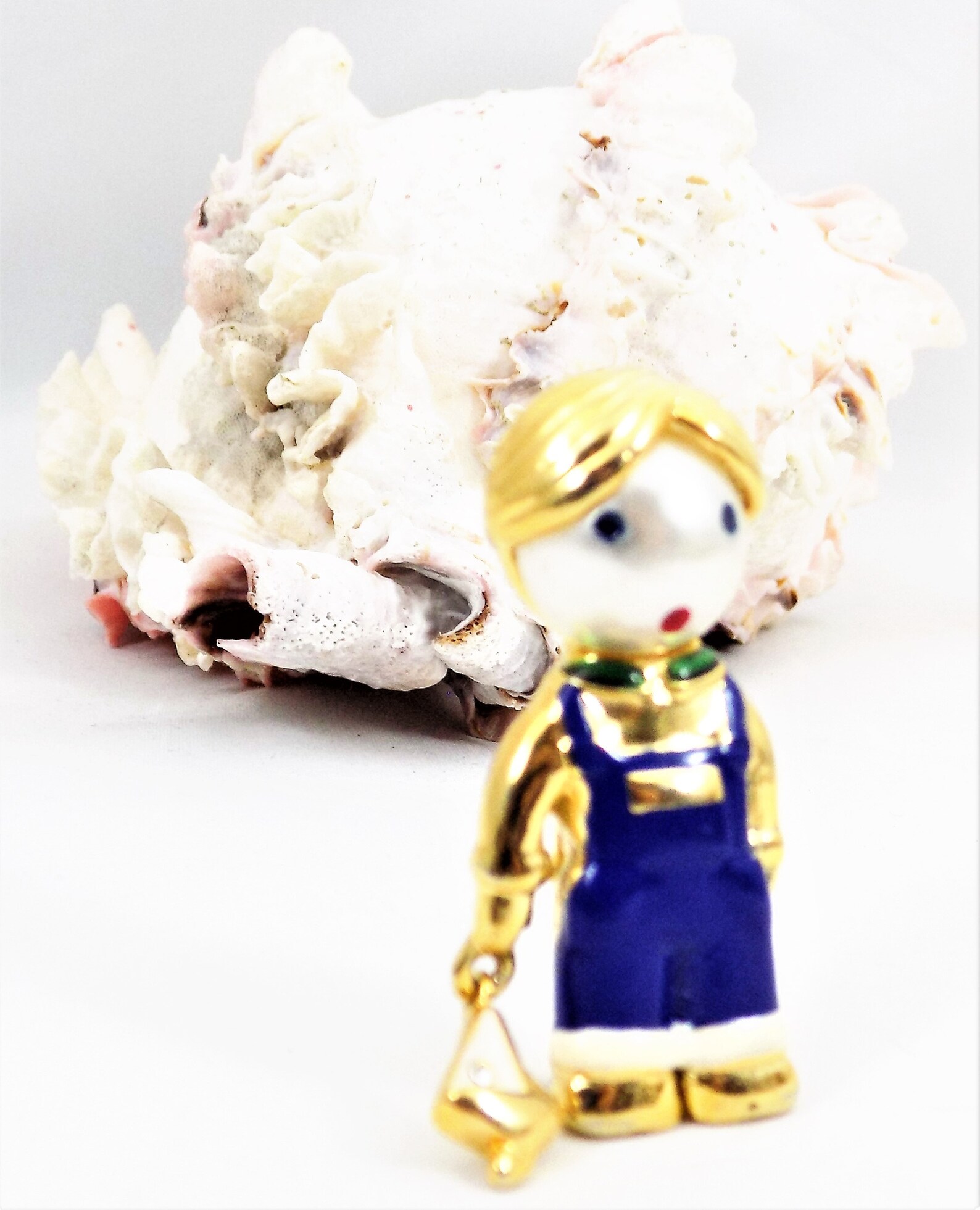 Bijoux Stern Boy Brooch Blue Overalls Enamel Stern From - Etsy