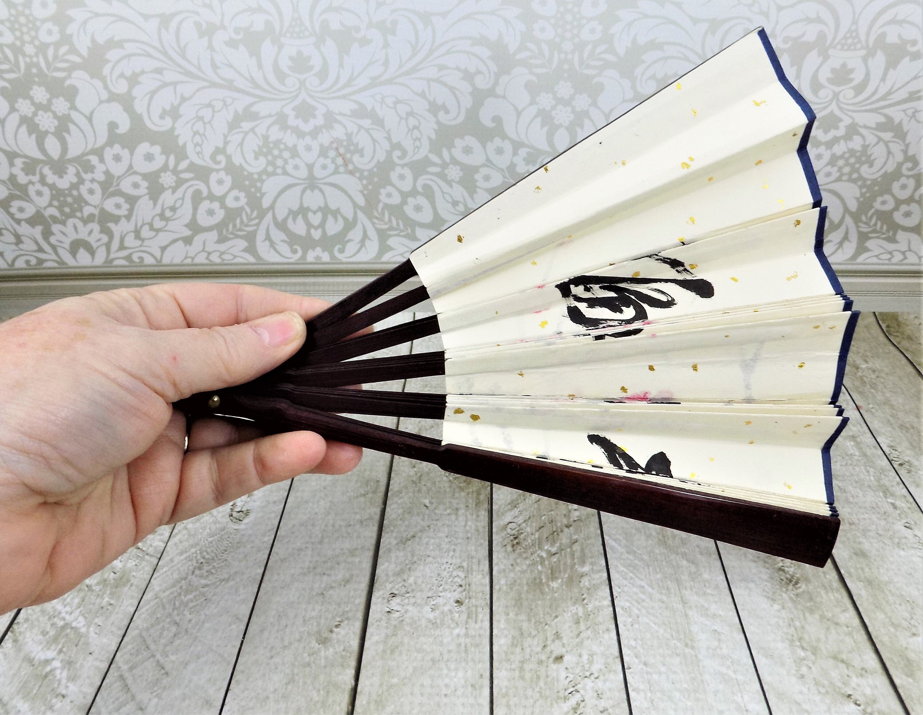 Painted Folding Fans Chinese Origin Advertising | Etsy