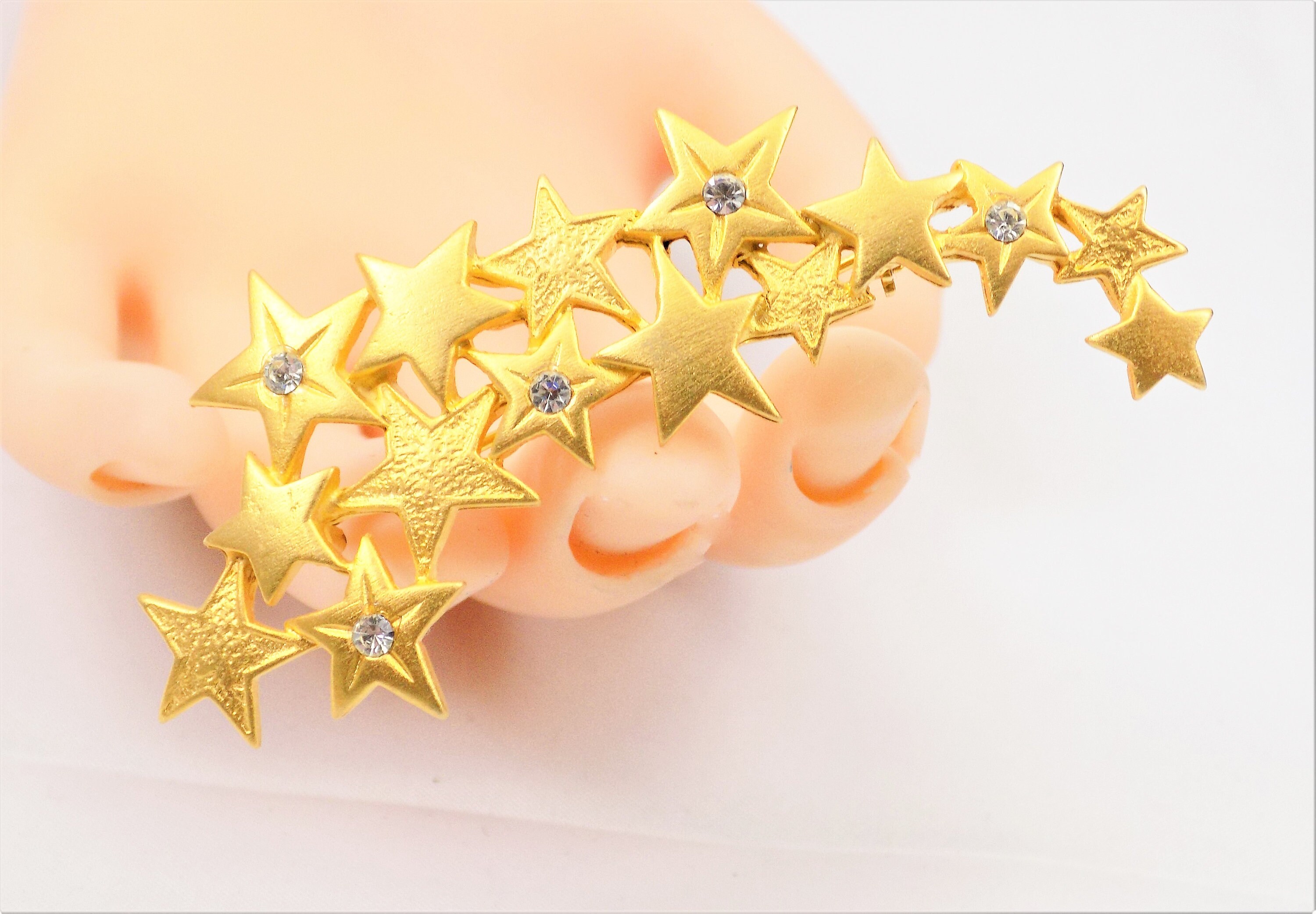 JJ Stars Spray Brooch Jonette Jewelry Gold Tone Vintage - Etsy