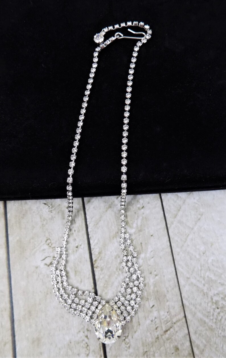 Eisenberg Ice Necklace Clear Crystal Stones Wedding Jewelry - Etsy