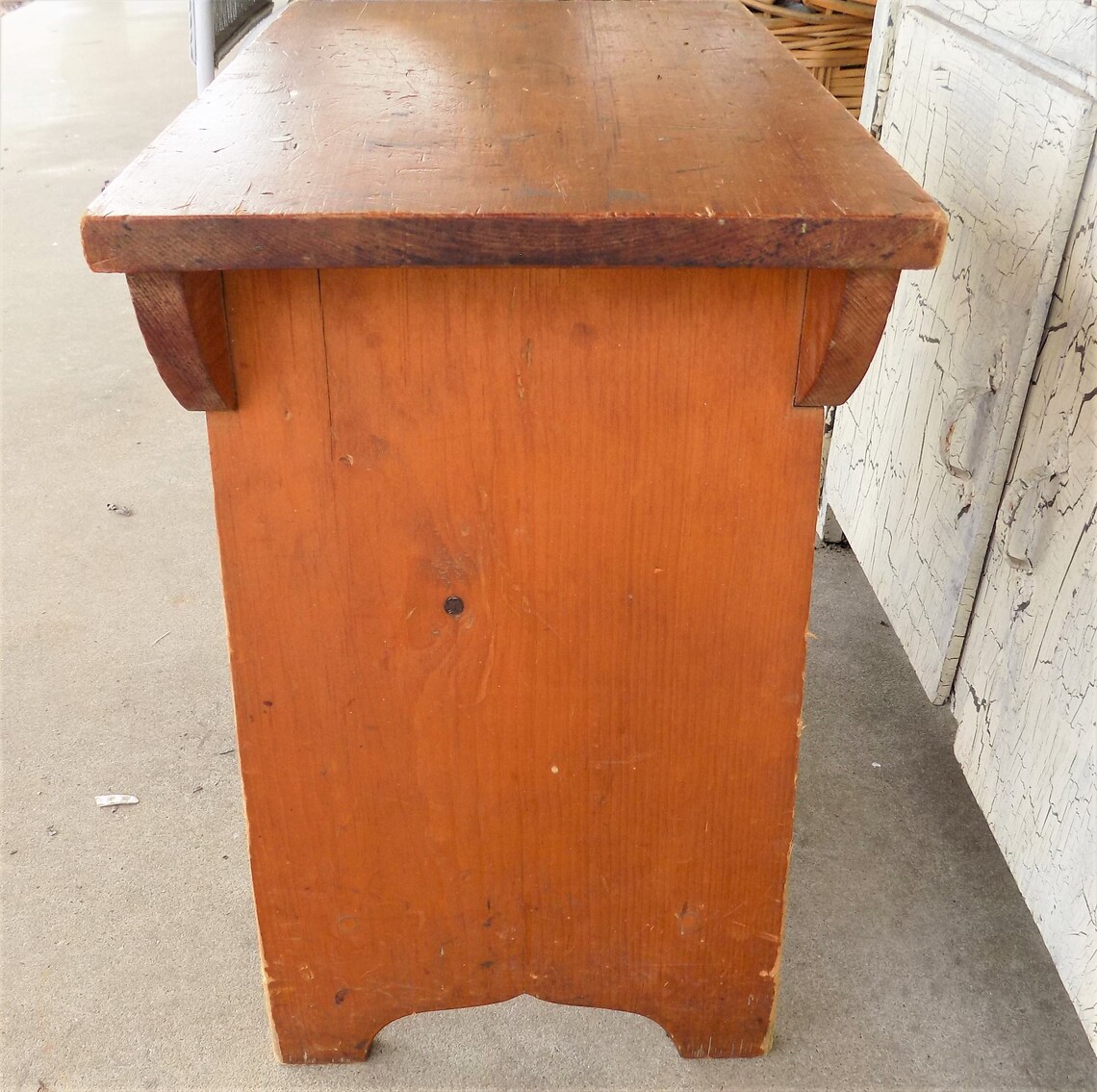 Rustic Small Wood Bench Hand Crafted End of Bed Bench Mud - Etsy