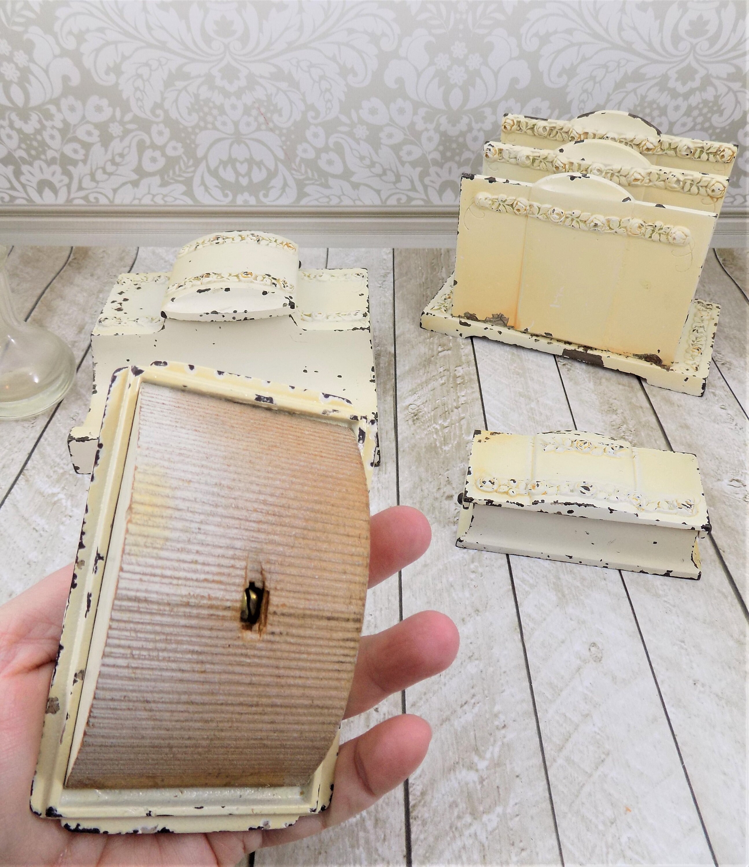 Cast Iron Desk Set Four Accessories Early 1900s Chippy | Etsy