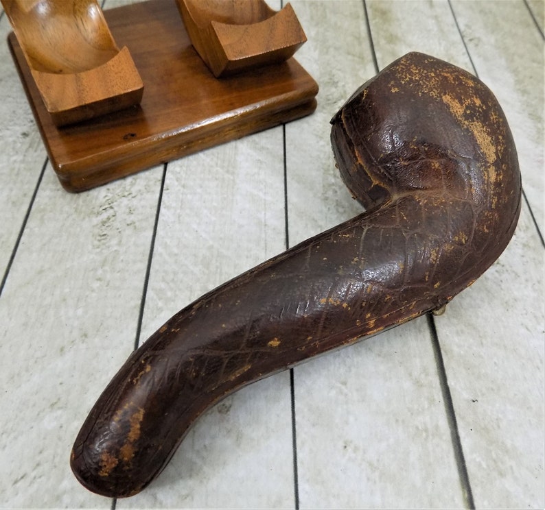 Vintage Leather Meerschaum Pipe Case, Reptile Design, Tobacciana - Etsy