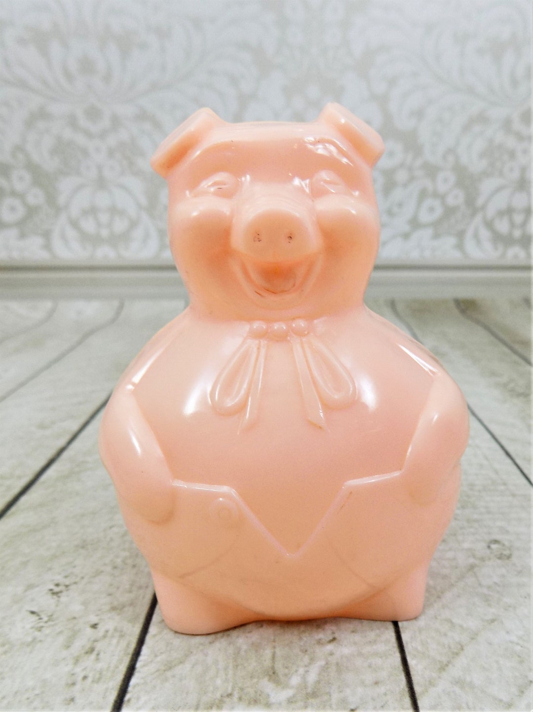 Wards Plastic Piggy Bank, Advertising Giveaway, Pink Piggy Bank, Mid ...