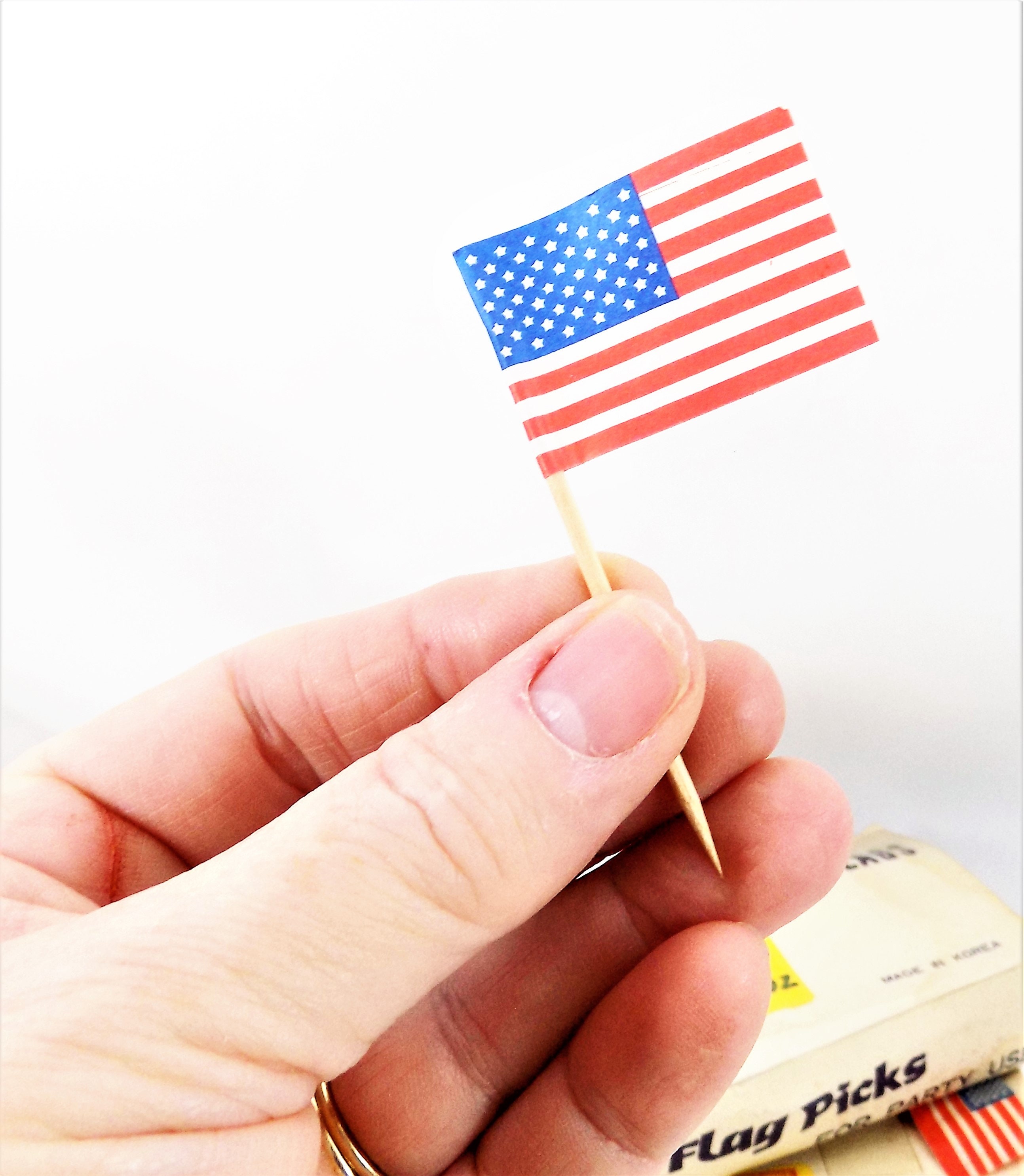 American Flag Party Picks 2 Boxes NOS Patriotic 4th of | Etsy