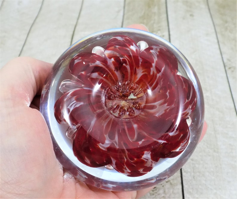 Gibson Glass Paperweight Hand Blown Art Glass Double Blown - Etsy